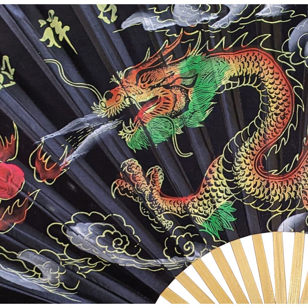 Large Dragon Wall Fan
